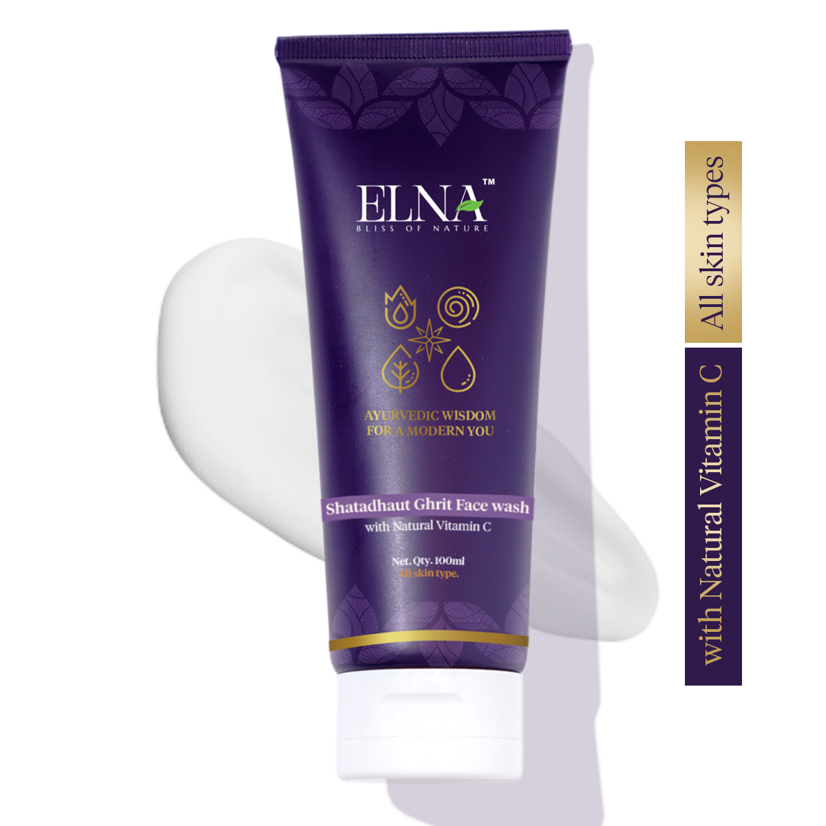 Shatadhaut Ghrit (100 Times Washed Ghee) Face Wash with Natural Vit C ...